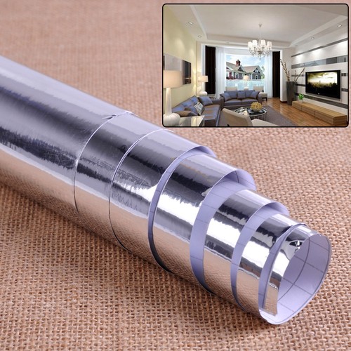 60x100cm Wall Foil Mirror Decor Wall Sticker DIY Self-adhesive Wall ...