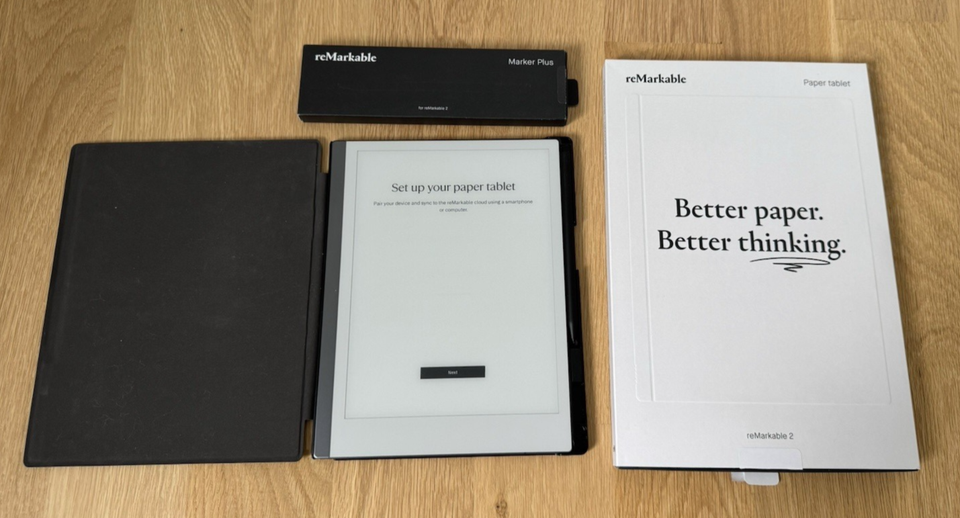 reMarkable 2 Paper Tablet 10.3" Bundle w/ Box, Marker Plus, Case ...