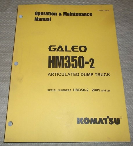 KOMATSU HM350-2 ARTICULATED DUMP TRUCK OPERATION & MAINTENANCE BOOK MANUAL | eBay Australia