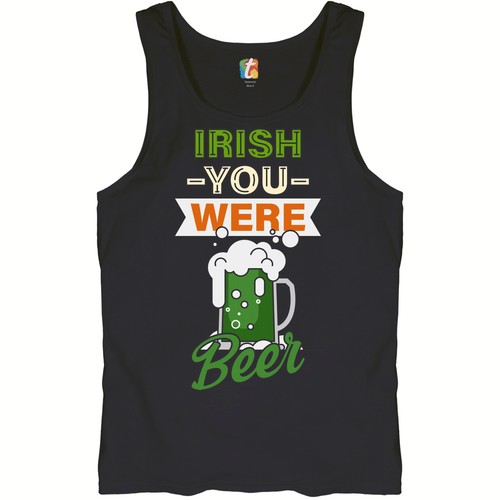 Irish You Were Beer Tank Top Irish Drinking St. Patrick's Day Men's Top ...