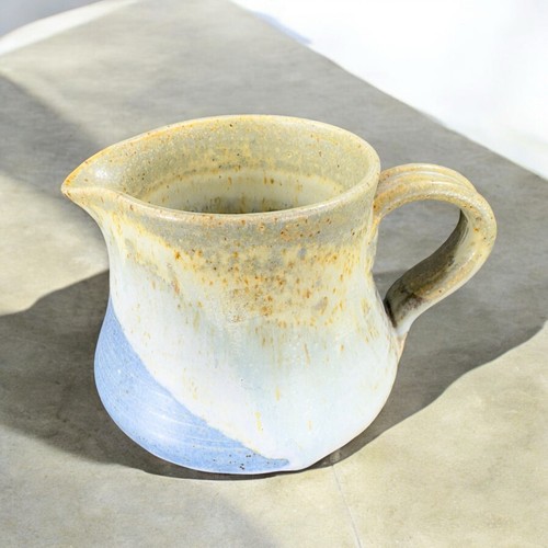 Hand Made Stoneware Pottery Small Pitcher Creamer Speckled Blue Gray ...