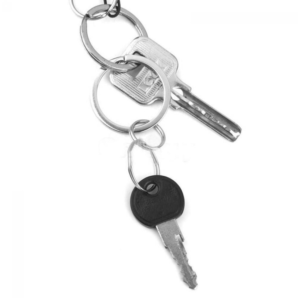 50PCS New Connectors Pocket KeyChain Split Key Ring Loop Hoop Stainless ...