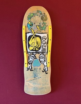 Vintage 80s Jim Gray Blockhead Skateboard Deck Old School OG Rare Santa ...