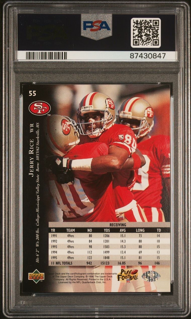 1996 Upper Deck Silver Collection - Jerry Rice #55 for sale online | eBay