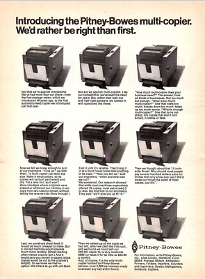 VINTAGE 1969 Pitney Bowes Multi-copier Copy Machine Print Ad | eBay