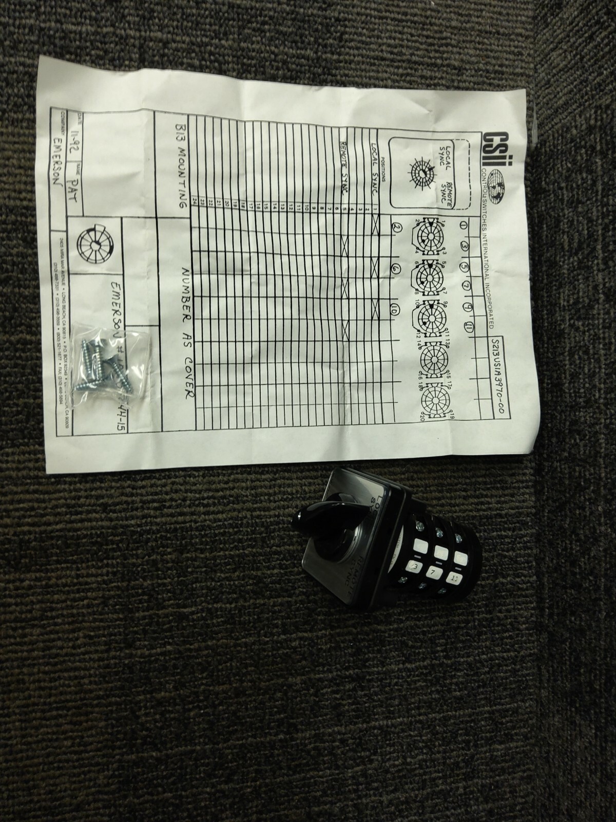 Salzer S213 Us1a4746-01 600vac 2-position Rotary Cam Transfer Switch ...