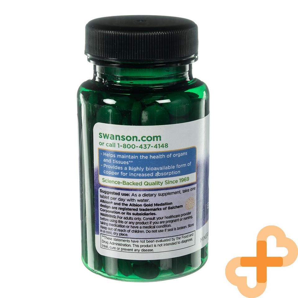 SWANSON Albion Copper Essential Trace Mineral 300 Tablets Food ...