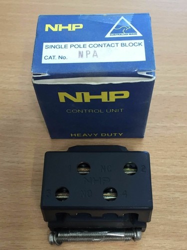 NHP Single Pole Contact Block NPA Control Unit S Series Heavy Duty ...