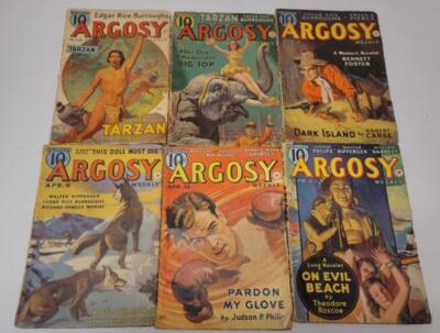 Complete Serial Burroughs Red Star of Tarzan Argosy Mar-Apr 1938 - Pulp ...
