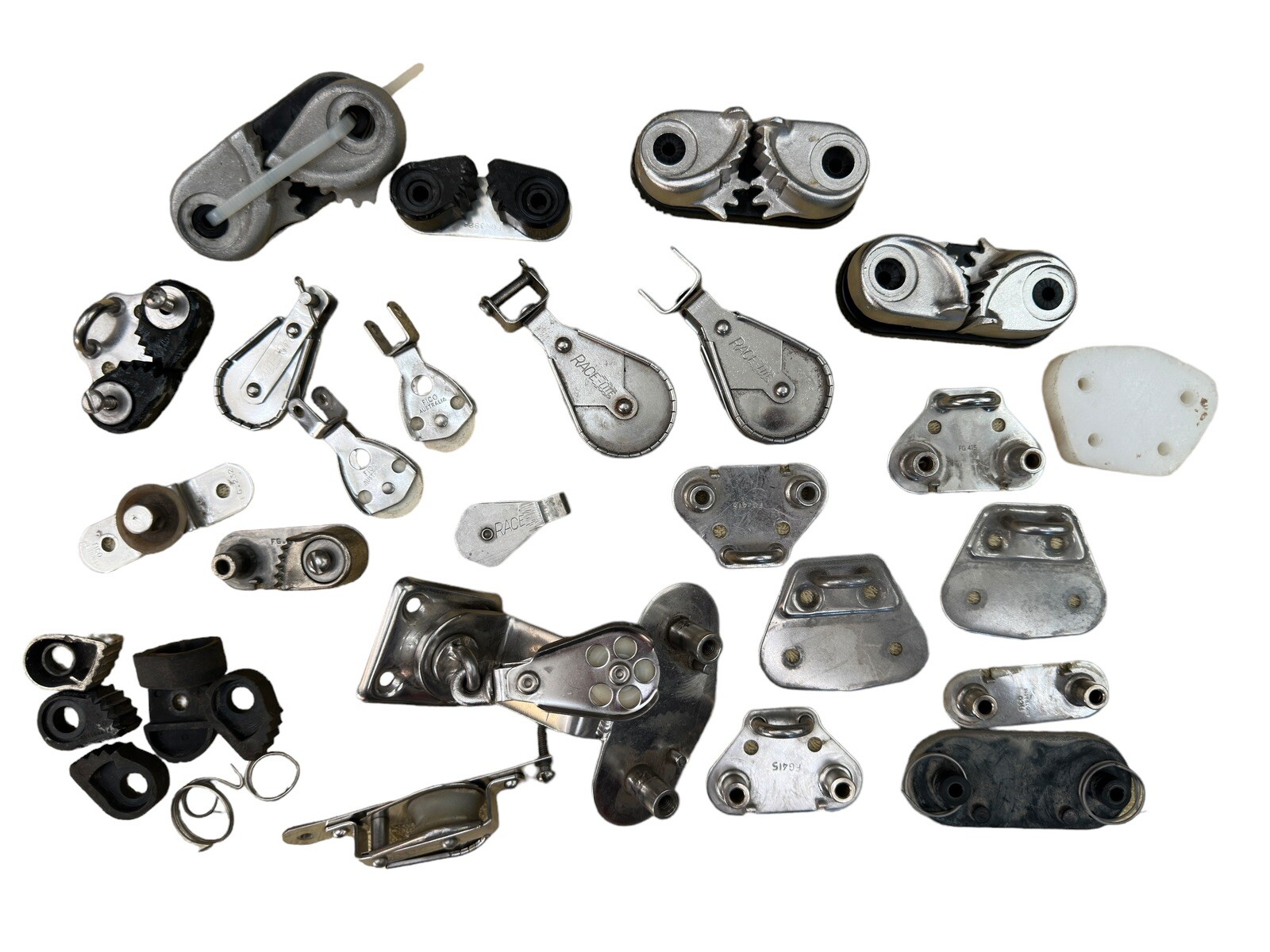 Lot of SAILBOAT RIGGING HARDWARE, STAINLESS STEEL, FICO, Race-lite | eBay