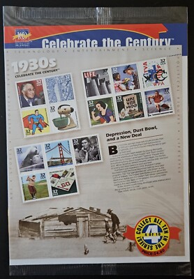 Scott # 3185 - Celebrate Century 1930's - Stamps Sheet 32¢ - Original ...