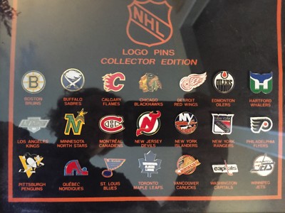 NHL Hockey Collector's Edition 21 Team Logo Pin Set VG+ Condition No ...
