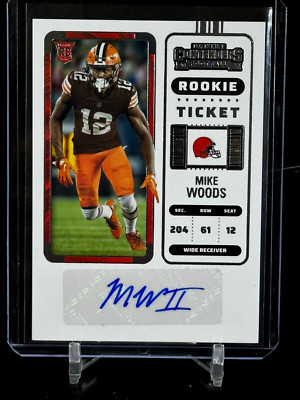 2022 PANINI CONTENDERS MIKE WOODS ROOKIE TICKET AUTO #245 - BROWNS | eBay