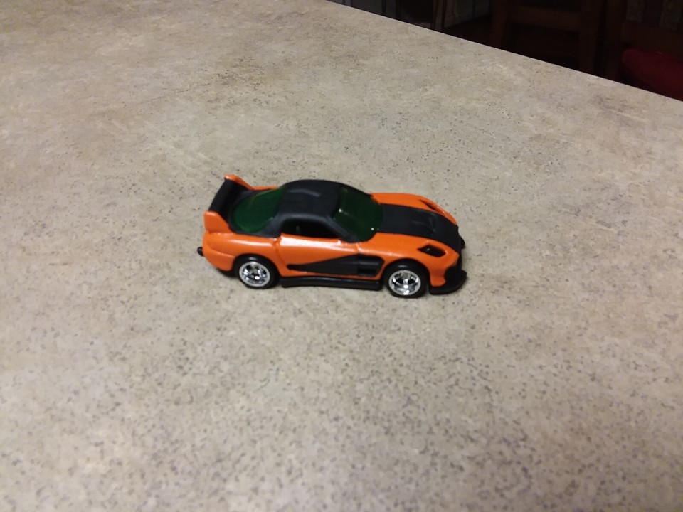 Hot Wheels Fast and Furious HAN`S MAZDA RX7 W/REAL RIDERS -CUSTOM-VERY ...
