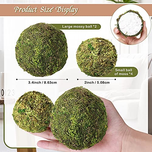 18 Pcs Decorative Balls for Centerpiece Bowls Green Moss Balls Simple ...