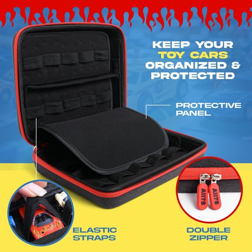 Built Tough Hard Shell Storage Case for 20 Hot Wheels and Matchbox Toy ...