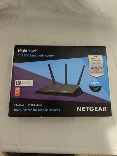 NETGEAR Nighthawk AC1900 Smart WiFi Router MODEL R7000 CIB Tested Works ...