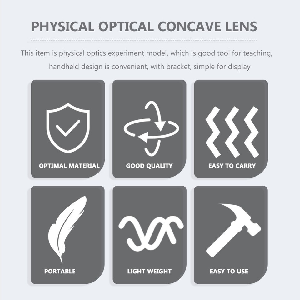 Optical Experiment Concave Lens Handheld Convex Mirror with Bracket ...