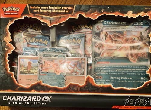 Pokémon TCG: Charizard ex Premium Limited Collection Box - 6 Packs New ...