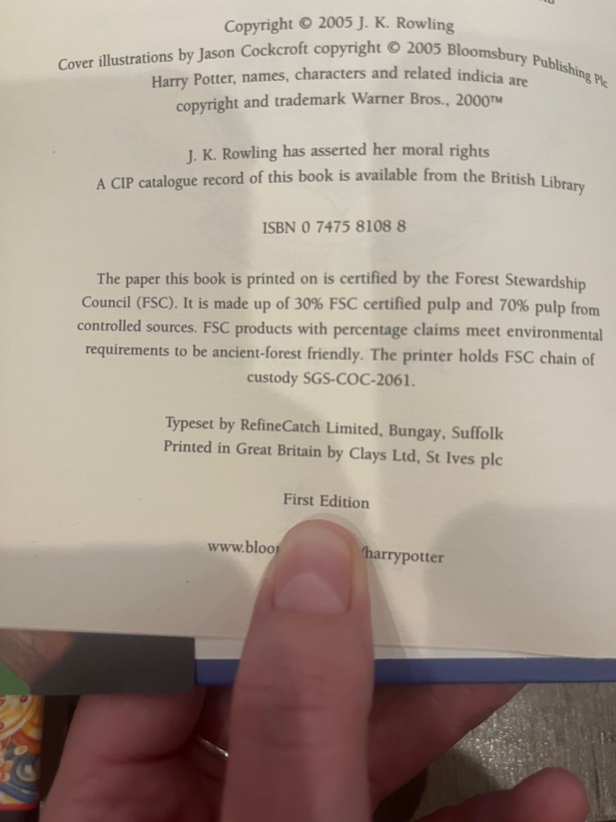 original first edition harry potter books | eBay UK