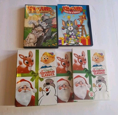 Holiday Christmas DVD Movie Video Lot Kids Family Tom & Jerry Rudolph ...