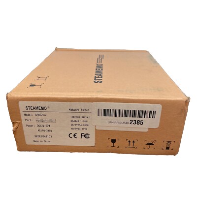 STEAMEMO GP0E204 4 Port AI Poe Switch 52W Built in Power 802.3af | eBay