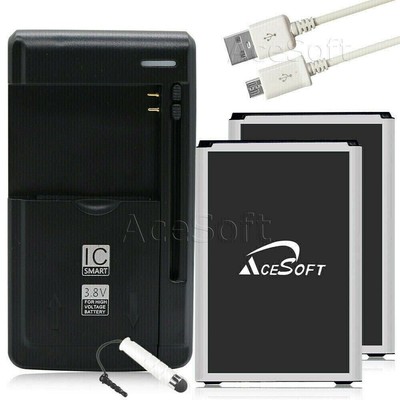 High Power 2x 4580mAh Rechargeable Battery Charger Cable Stylus for LG ...