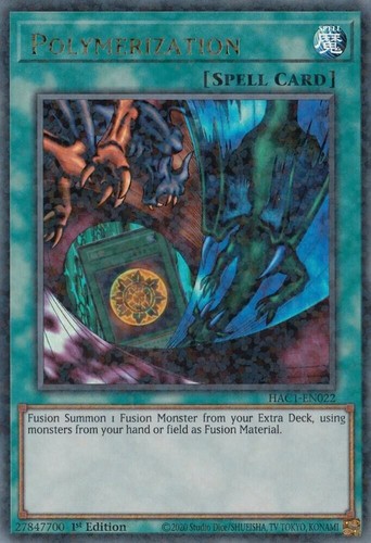 Yugioh x1 Polymerization Duel Terminal Ultra Rare HAC1-EN022 (Near Mint ...