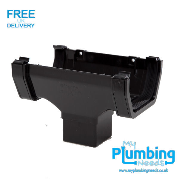 Polypipe Square 112mm Rainwater Guttering Black Fittings PVCu | eBay UK