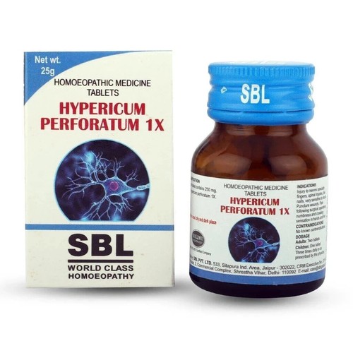 SBL Hypericum Perforatum 1X Tablets – 25g Homeopathic Support for Nerve ...