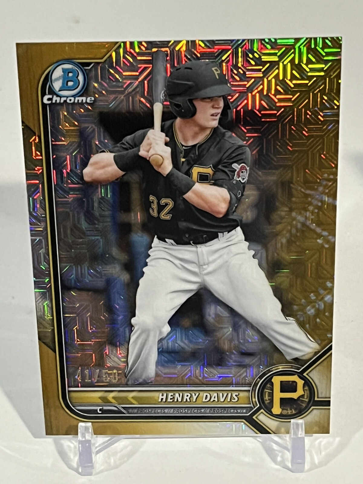 2022 Bowman Chrome Henry Davis #BCP-148 Gold Mojo Refractor #’d /50 | eBay