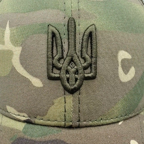 3D Ukrainian Trident (military war multicam) Baseball Cap, Hats made in ...