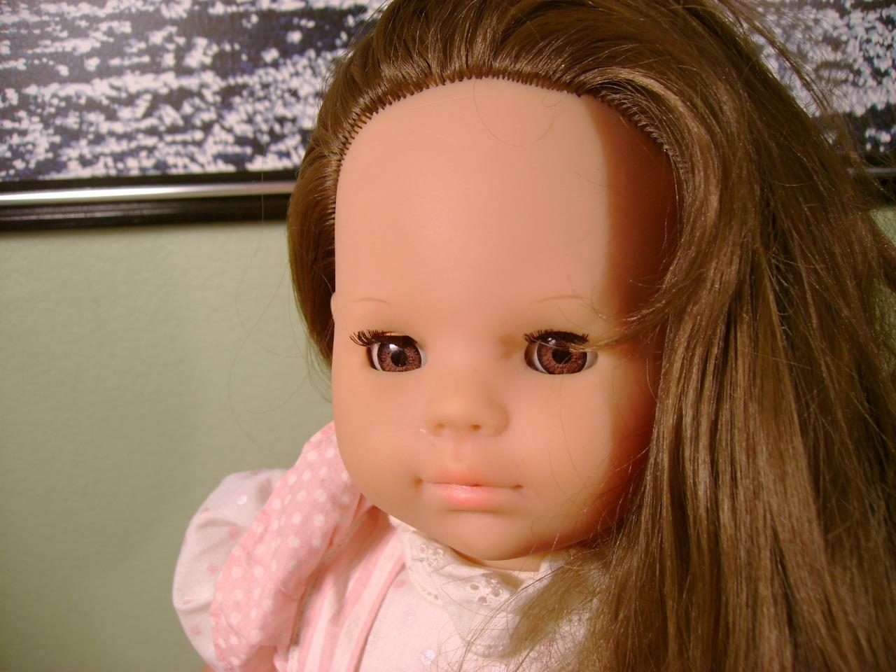 Vtg 1986 Max Zapf Creation 21" Baby Doll Vinyl/cloth Body Brown Eyes W ...