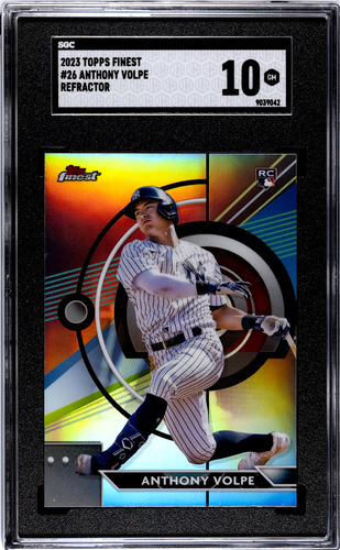 2023 Topps Finest #26 Anthony Volpe Refractor RC Rookie Card SGC 10 Gem ...