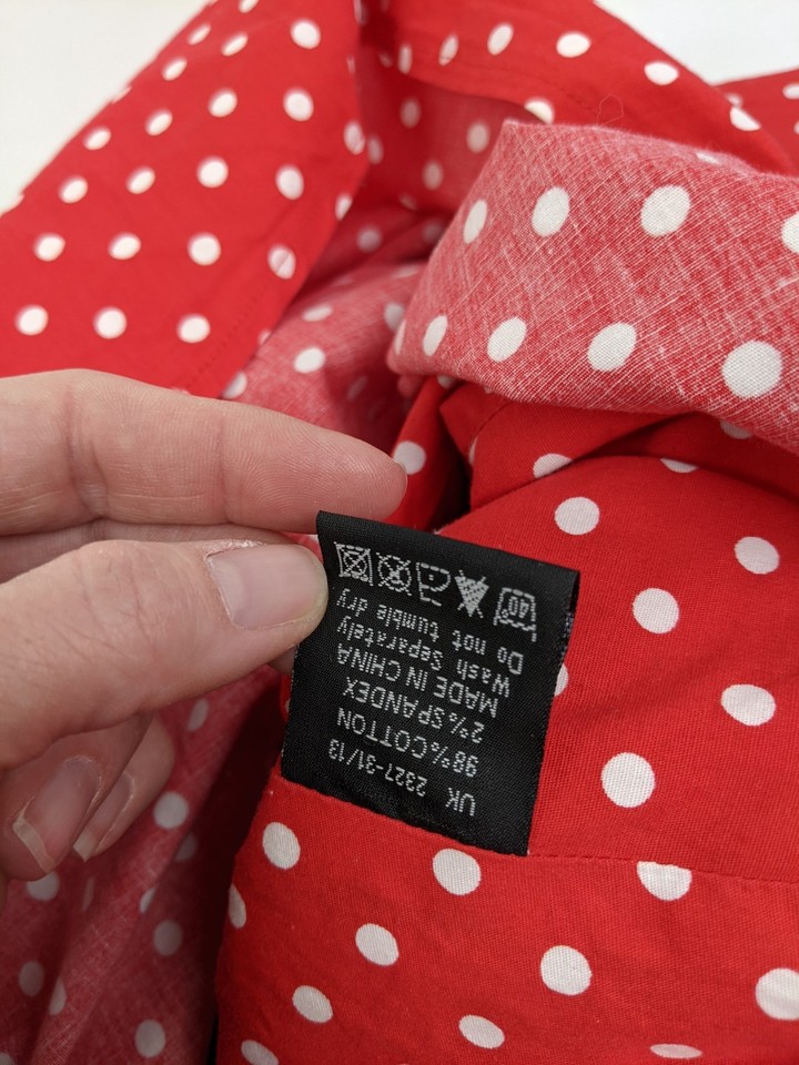 Hell Bunny Vixen 1950s Style Retro Fit & Flare Dress Red Polka Dot Size ...