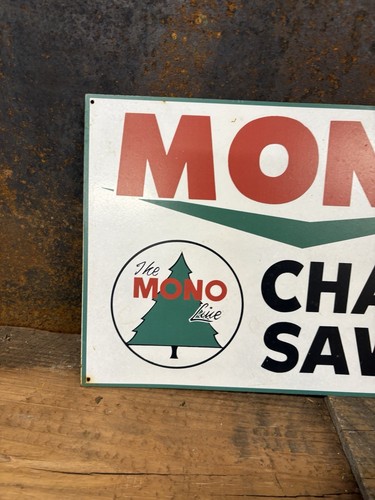 Vintage Mono Sign Chainsaw Mill Store Sign Advertising Stihl Parts Log ...