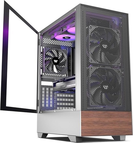PC CASE ATX 3 Case Fans Pre-Installed Mid Tower Computer Case | eBay UK