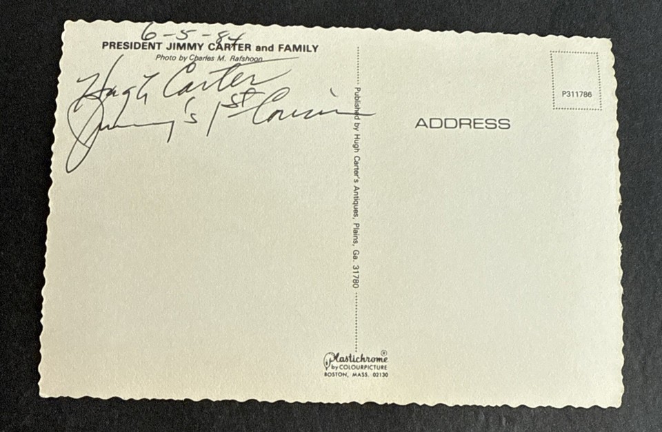 Postcard: President Jimmy Carter and Family ~ Plains, Georgia Signed ...
