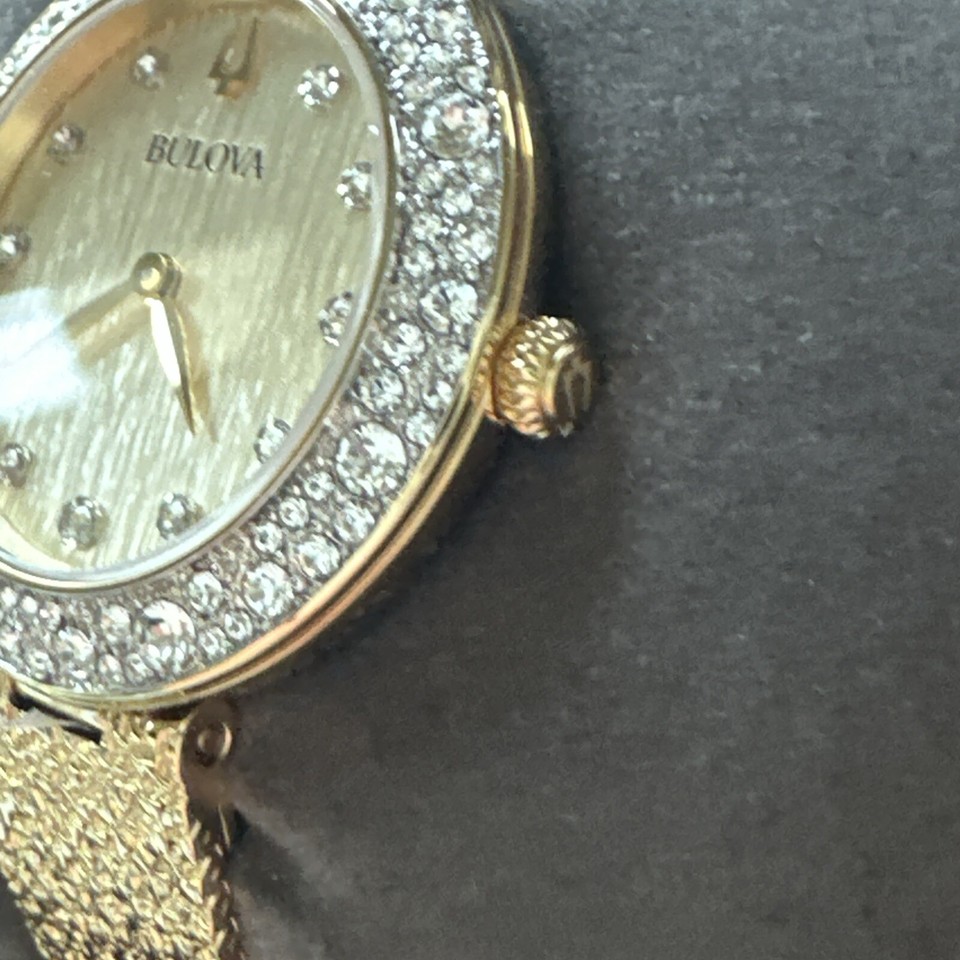 Bulova Classic Crystal Champagne Dial Stainless Women's Watch 98L321 | eBay
