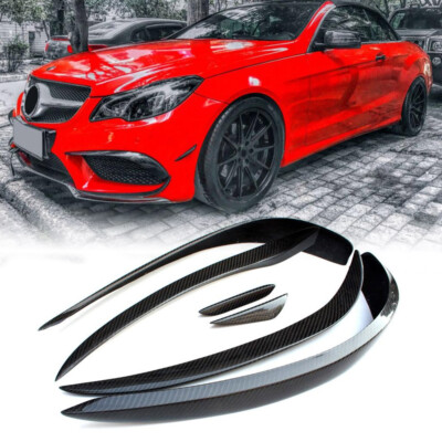 6PC Carbon Front Bumper Splitter Lip Spoiler Canards for Mercedes W207 ...