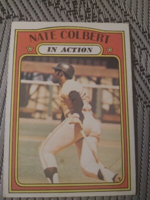 1972 Nate Colbert " IN ACTION " Baseball Card - Topps - EXCELLENT ...