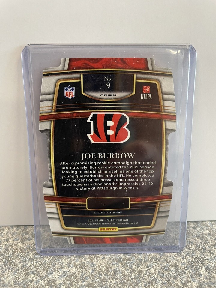 2021 SELECT JOE BURROW RED WHITE BLUE DIE-CUT CONCOURSE! | eBay