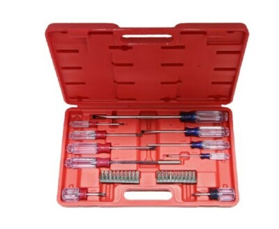 30Pc. Acetate Screwdriver & Hex Bit Set T&E Tools A78030 | eBay Australia