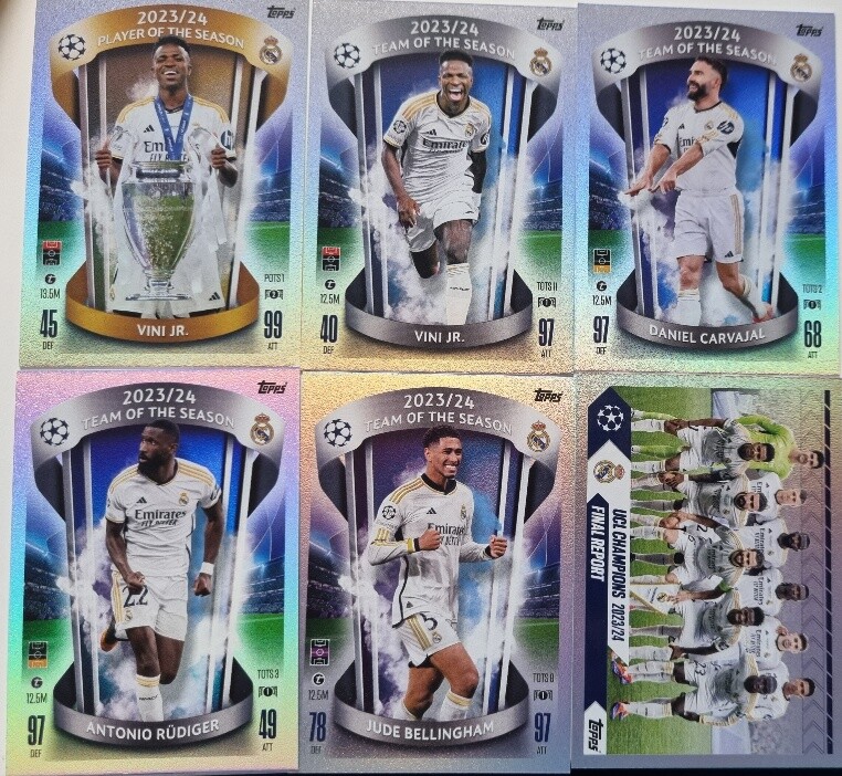 Topps Match Attax 2024 2025 parallel Crystal blue blau cards & 1st ...