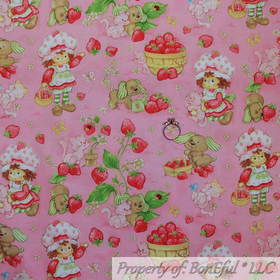 BonEful FABRIC FQ Cotton Quilt Pink DISNEY Princess Ariel Snow White ...
