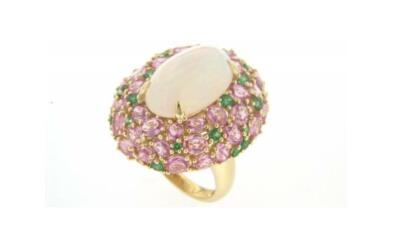 50%CLEARANCE!NWT $12500 GORGEOUS 18KT RARE OPAL GLITTERING PINK ...