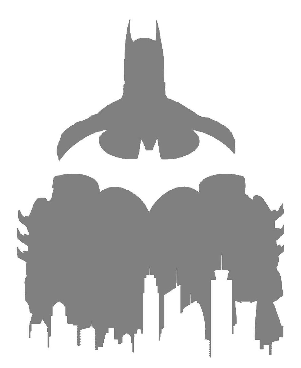 Gotham City Skyline Stencil