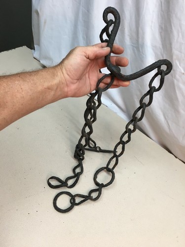 Antique Hand Forged Wrought Iron Cattle Birthing Chain Farm Tool | eBay