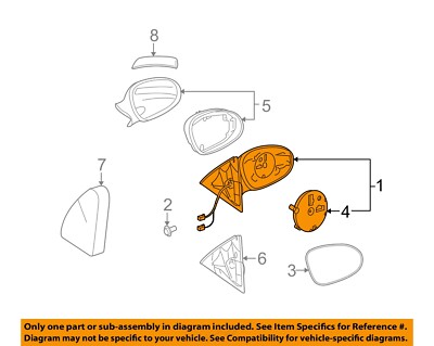 MERCEDES OEM 07-09 S550 Front Door Outside Mirrors-Mirror Base ...