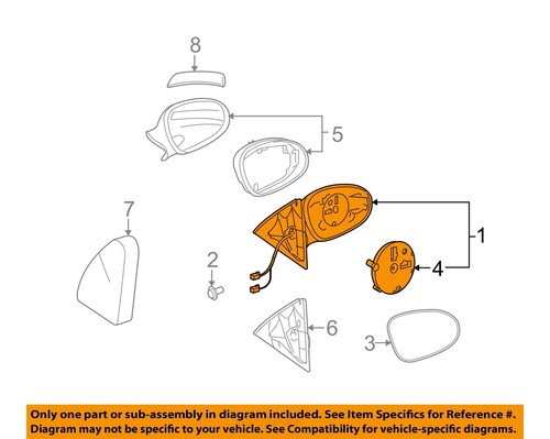 MERCEDES OEM 07-09 S550 Front Door Outside Mirrors-Mirror Base ...